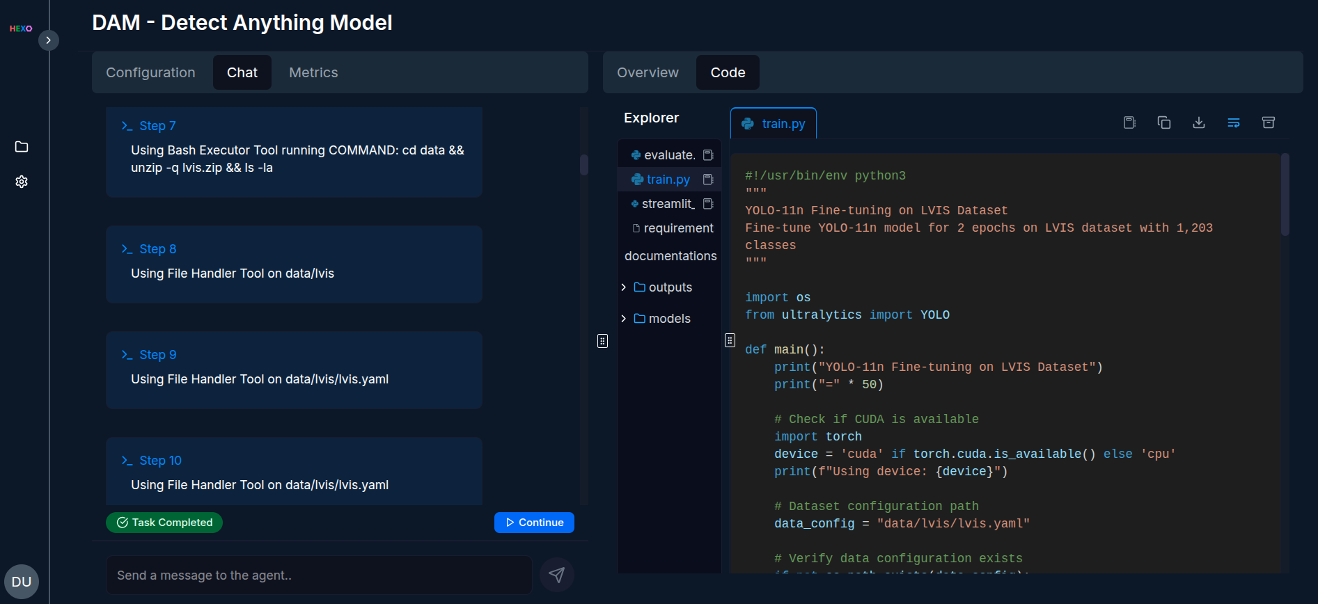 Hexo.AI | Agentic AI for ML development